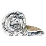 Buy Divine Casa Beige & Brown Microfiber Polyester Double Reversible ...