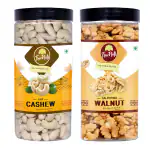 Buy TRUENUTS Premium Dry Fruits Combo Pack 900g (Cashew 500g, Walnut Kernel 400g) Jar Each ...