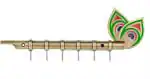 Buy CraftVatika Bronze Metal Krishna Flute and Peacock Quills Key Chain ...