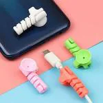 Buy Remeka Multicolor Silicon Spiral USB Cable Protector with Sucker ...