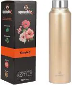 Buy Speedex Stainless Steel Water Bottle 1 Litre Leakproof Gold Color ...