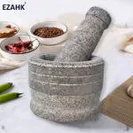 Buy EZAHK Stone Mortar and Pestle Set for Spices,Khalbatta Stone ...