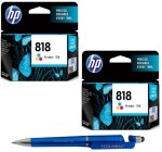 Buy HP 818 Tri-color Original Ink Cartridges (Pack of 2) With ITGLOBAL ...