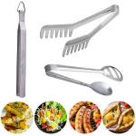 Buy Kriwell Stainless Steel Roti, Chapati Chimta with Noodle Tongs for ...