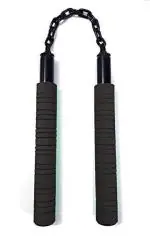 Buy BE TREND Karate Foam Handle Black Metal Chain Nunchakus Martial ...
