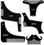 Buy Xester Black Plastic Beard Shaping Comb (Pack Of 5) Online at Best ...