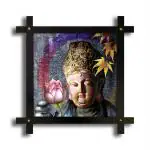 Buy PnF Wood Cross Frame Hand-Crafted With Photo Of Buddha, 10 X 14 ...