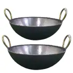 Buy SHINI LIFESTYLE Heavy Base Iron Kadhai Loha Kadhai 32cm,30cm ...