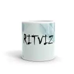 Buy Rish Ritviz Name Theme Printed Light Blue Ceramic Coffee Mug, 350 ...