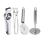 Buy JISUN Stainless Steel Lemon Squeezer & Pakkad & Pizza Cutter ...