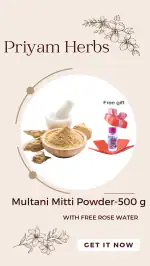 Buy Priyam Herbs pure Multani mitti Powder with free rose water Online ...