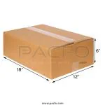 Buy PACFO 5-ply Corrugated Box 18x12x6 Inches- Pack of 10 Boxes Online ...