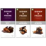 Buy Didier & Frank Chocolate 85% Dark 100g, Hazelnut Dark 100g, Almond ...