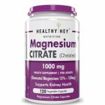 Buy Healthy Hey Nutrition Magnesium Citrate - 120 Vegetable Capsules ...