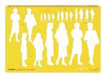Buy Traceease Female Human Figure Stencils Designer’s Drafting Tools ...