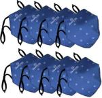 Buy Heenrgy Biotech Blue Cotton Reusable Washable 3 Layer Cloth Mask ...