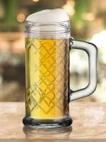 Buy Smartserve Rhombus Beer Glass Mug Set (Transparent, 300ml) - Set of 6 Online at Best Prices ...