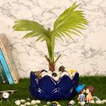 Buy Justoriginals Kamal Phool Shape Small Flower Pot(Color:Navy Blue ...