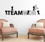 Buy LANSTICK Black and White Team Work Self Adhesive Wall Sticker ...
