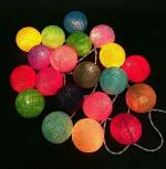 Buy My Party Suppliers Handmade Cotton Thread Balls String Lights for ...