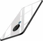Buy Mbcase One Plus 7T White Glass, Silicon Back Cover Online at Best ...