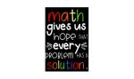 Buy Divinedesigns Multicolor Vinyl Math Gives Us Hope Poster - 13 X 19 ...