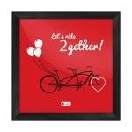 Buy Indigifts Red Let'S Ride 2Gether Quote Printed Poster Frame Valentine Day Gift - 8 x 8 Inch ...