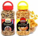 Buy Swad Breakfast Cereal Honey Corn Flakes & Diet Muesli {0 Sugar ...