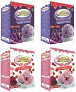 Buy Dharmasut Black Currant, Rose Ice Cream Mix Powder, 100 G Each ...