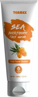 Buy TEAMEX Face Wash Gel Sea Buckthorn All Skin Types Anti-Dullness, Blackhead Remover 100 ml ...