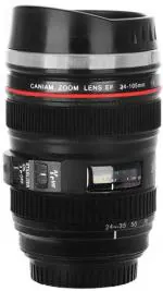 Buy FIVANIO Camera Lens Dslr Cup Coffee Tea Leakproof Thermos Stainless ...