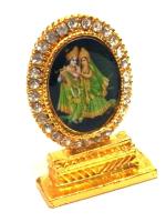 Buy Astroghar Metal Shri Radha Krishan Ji Statue Golden Finished With ...