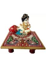 Buy Craftoholics Ladoo/Bal Gopal Idol on Marble Chowki Multicolour ...