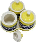 Buy FDRVC Saras Aajeevika Ceramic Grocery Container - 240 Ml (Pack Of 4 ...