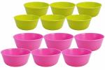 Wonder Plastic Sigma Microwave Safe Combo Bowls, Set of 12 pc Bowl, 300 ...
