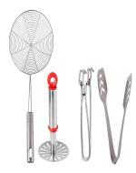 Buy Wofier Masher Stainless Steel Kitchen Pakad Tool And Momo's Tong ...