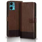 Buy Jotech Dual Colour Flip Cover for Moto E32 - Brown&Coffee Online at ...