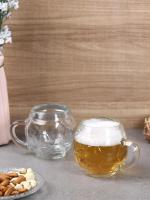 Buy Smartserve Football Glass Beer Mug , 400ml, Set of 2, Transparent Online at Best Prices in ...