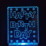 Buy Risentshop Multicolor Acrylic Happy Birthday Frame 3D Illusion Rgb ...