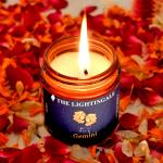 Buy THE LIGHTINGALE Big Jar Scented Wax Glass Gemini Fragrance with Astrological Signs (Amber ...
