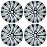 Buy PRIGAN Black Silver 16 inch Universal Black Silver Wheel Cover for ...