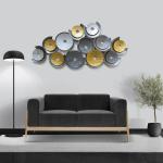 Buy Eternal Interiors Hanging Metal Modern Art Wall Decor Artifact Gold ...