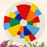 Buy Heritage Mela Multicolour Handcrafted Sabai Grass Plate Online at ...