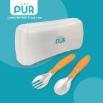 Buy PUR Premium Safe and Stylish Spoon & Fork Set for Babies with ...