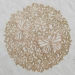 Buy KRITVI ROUND SHAPE BUTTERFLY CUTWORK PLACE MAT FOR TABLE MAT ...