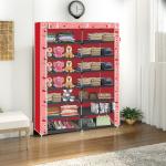 Buy Xenabo 2 door 14 Shelves Red Printed Collapsible wardrobe Online at ...