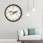 Buy Zulu World Map Clock Decorative Latest Wall Clock Clock Battery ...