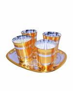 Buy Ojas Cup Stainless Steel Designer Glass And Tray Online at Best ...