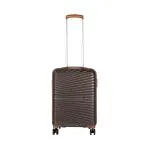 Buy YAYAVAR BERLIN 55cm Chocolate Brown Polycarbonate Cabin Size Hard Trolley Bags Online at ...