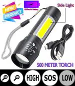 Buy QTX Rechargeable Zoomable Waterproof LED Flash Torch Light With 4 ...